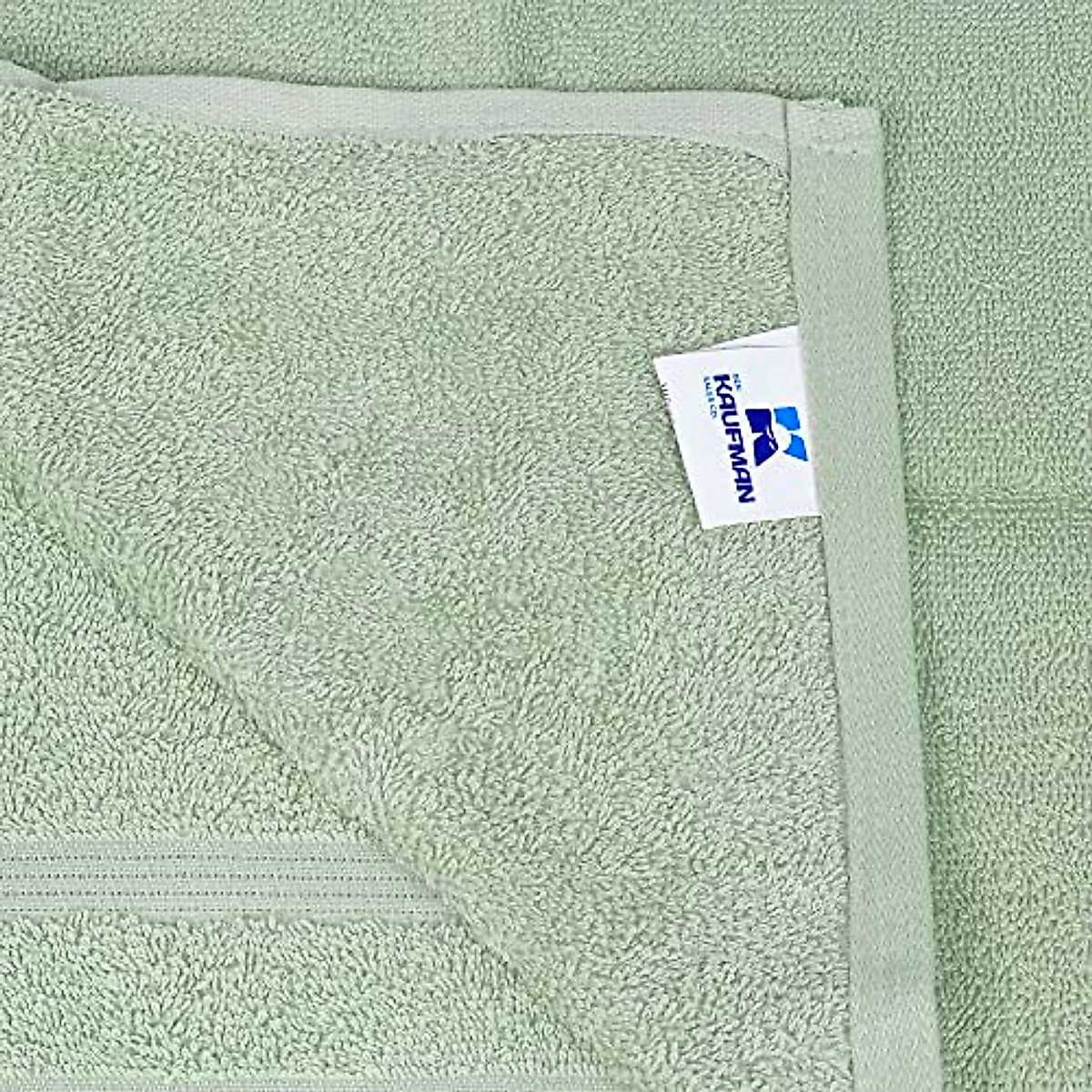 Kaufman - Premium Hand Towels Set for Bathroom, Spa, Gym, and Face Towel 100% Cotton Ring Spun, Ultra Soft Feel and Highly Absorbent Towels (SAGE Green, 6-PK)