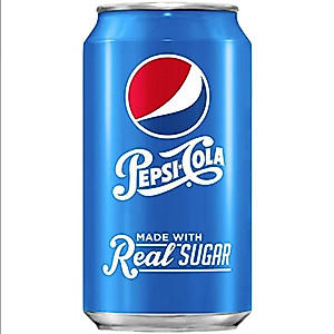 Pepsi Soda With Real Sugar, 12 Fl Oz Can (Pack of 15, Total of 180 Oz)
