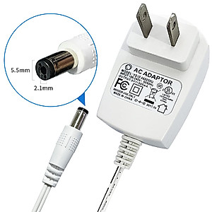 4VWIN AC Power Adapter Output 6V 500MA Wall Charger DC Adapter 5.5 x 2.1 mm DC Jack 4.9ft
