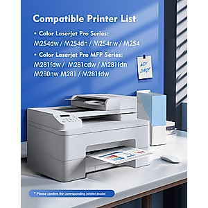 202X Toner Cartridges - High Yield 4 Pack Compatible Replacement for HP 202X Toner Cartridges, MFP M281fdw Toner Cartridges for HP Color Laserjet Pro MFP M281fdw M281cdw M281fdn M254dw M254dn | CF500X