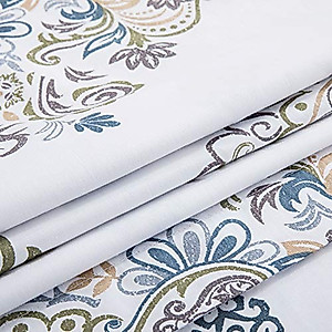 JUCFHY Queen Size Hotel Collections Super Soft Egyptian Cotton 3 Piece Modern Bedding Medallion Damask Duvet Cover Set-1000-Thread-Count Bedding Set 1 Duvet Cover and 2 Pillow Shams