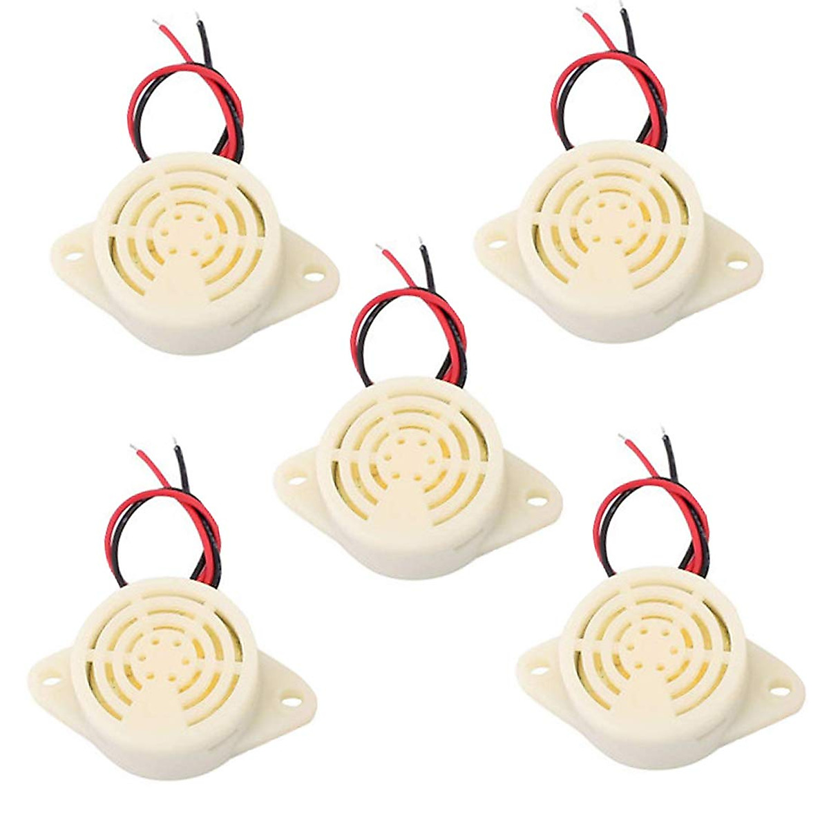 HiLetgo 5pcs 95DB Alarm Buzzer SFM-27 High-Decibel 3-24V 12V Electronic Buzzer Beep Alarm Continuous Beep