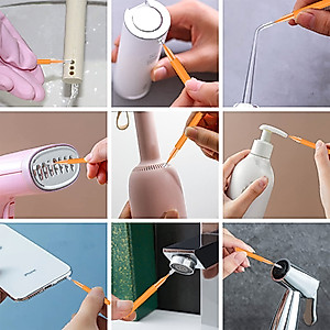 Shower Head Cleaner, Shower Head Cleaning Brushes Shower Nozzle Clog Removal Picks Shower Cleaner Brushes Tiny Cleaning Brush for Small Hole Slit Gap Nozzle Car Washer 3D Printer Tubes