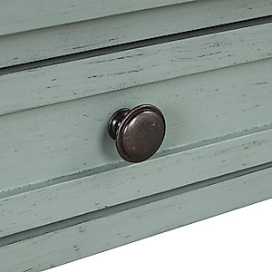 INMOZATA Retro Console Table Sofa Entryway Side Table Furniture with 4 Drawers and 1 Storage Shelves for Living Room Home Bedroom Hallway Kitchen Decor,Green