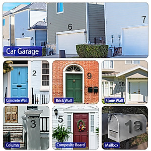 MOLVCE 8 Inch Large House Numbers for Outside, Stainless Steel Address Numbers, Floating Modern House Numbers, Door Mailbox Numbers, Number 4