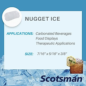 Scotsman UN1215A-1 15" Air-Cooled Nugget Undercounter Ice Maker Machine with 36 lb. Storage Capacity, 119 lbs/Day, 115v, NSF