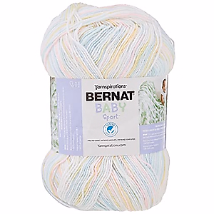 Bernat Baby Sport Big Ball Yarn, Ombres, Baby Baby, Single Ball, 9.8oz, 2679 Foot (Pack of 1)