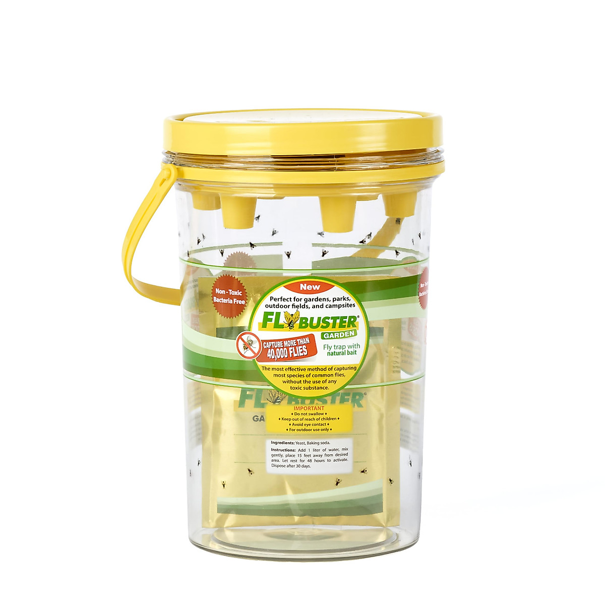 Flybuster Fly Trap - Outdoor Living, Non-Toxic Fly Trap, Pest Control Trap, 2-Liter Garden Size