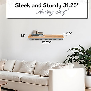 InPlace Shelving 0191826 Stafford Wall Mountable Shelf, Unfinished, 31-Inch Wide by 4-Inch Deep by 5-Inch High