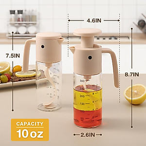 Vucchini Salad Dressing Mixer Bottle Salad Dressing Shaker Cruet Homemade Salad Dressing Container Glass Juice Storage,Pink, 10 oz