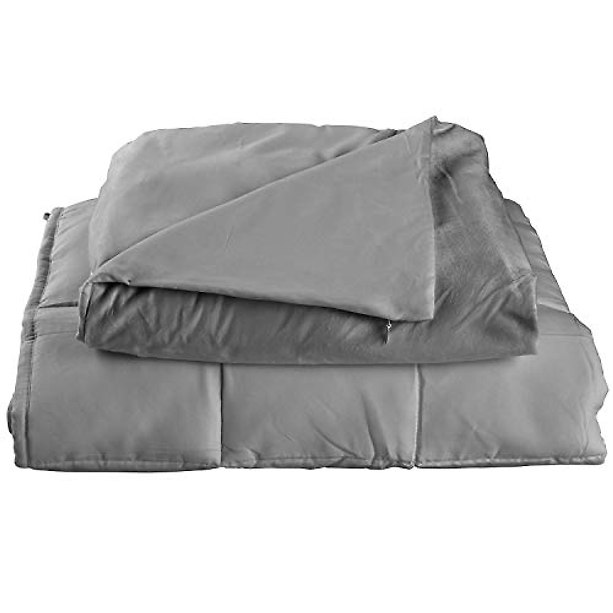 Cozy Comfort Weighted Blanket (9lb), Cooling Weighted Blanket, Weighted Blanket with Removable Cover, 36 x 56, Grey