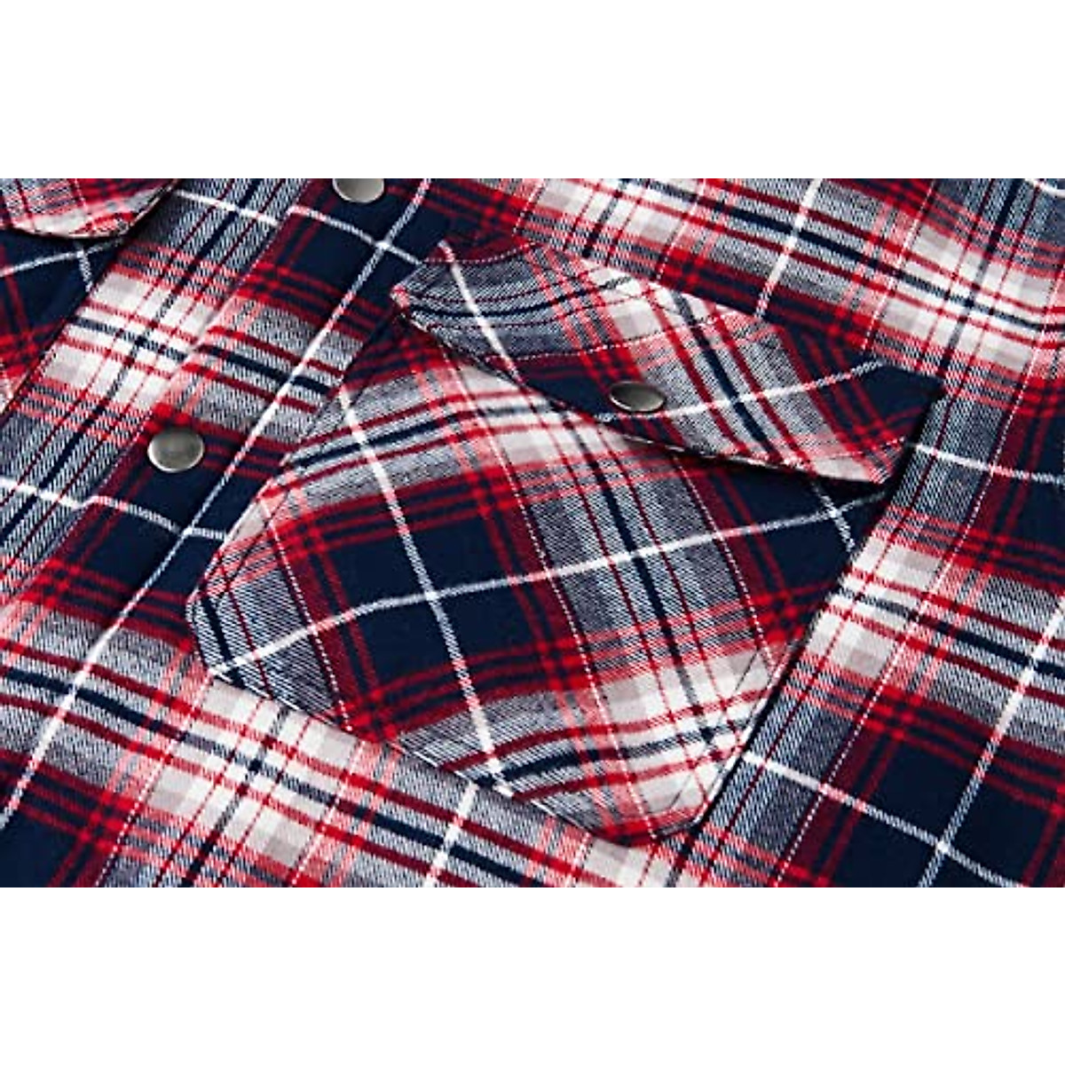 MAGCOMSEN Flannel Hooded Jacket for Men Long Sleeve Button Down Quilted Hood Coat Flannel Shirts for Men Winter Thermal Plad Jacket Red