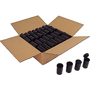 Black Pop Top Bottles - 19 Dram - 2.38 Fl. Oz. - #PT19BK - Set of 100