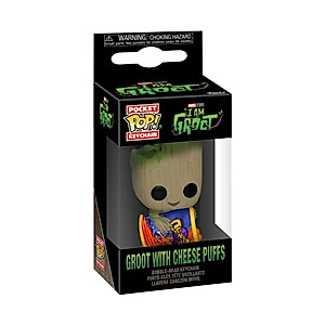 Funko Pop! Keychain: Marvel - I Am Groot, Groot with Cheese Puffs