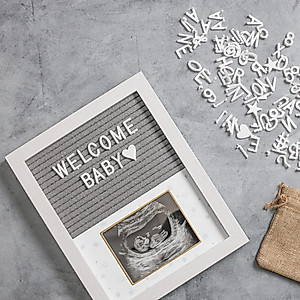 LittleVision Sonogram Picture Frame Felt Letterboard/Ultrasound Picture Frame | The Most Unique, Customizable Baby Letter Board For Your Nursery, Baby Showers, and Gender Reveals