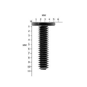 RapidSparesLtd Pack of 1000 M2.5x10 New Black Zinc Wafer Head Laptop Machine Screw Philips Head