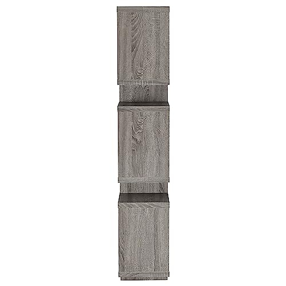 Coaster Home Furnishings Reid 3-Tier Geometric Bookcase Weathered Grey