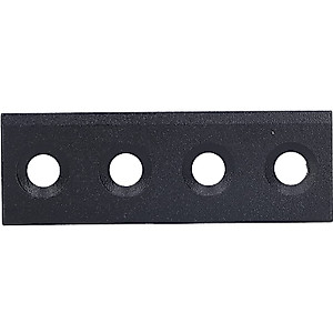 Interior Sliding Barn Door Hardware Connecting Adaptor, 3.15 inch Metal Joining Plate Repairing Fastener, Set of 2 Carbon Steel Hardware Track Connector Metal Splicing Piece, Matte Black