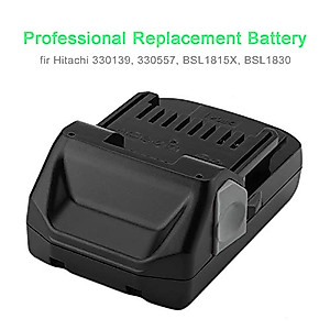 Shentec 3.0Ah 18V Replacement Battery Compatible with Hitachi 339782 BSL1830C BSL1815X BSL1815S BSL1830 330139 330557 (Lithium-Ion Slide Style Battery)