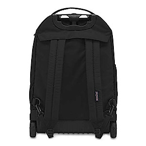 JanSport Driver 8 Rolling Backpack and Computer Bag, Black - Durable Laptop Backpack with Wheels, Tuckaway Straps, 15-inch Laptop Sleeve - Premium Bag Rucksack