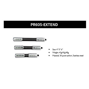 MILAEM 4-34 Inch Archery Bow Stabilizer Rod Carbon Fiber Stabilizer Extender Balance Bar Extension Pole for Recurve Compound Bow (4 inch)