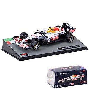 HTLNUZD Bburago 1:43 2021 Racing RB16B #33 Formula F1Max Verstappen 2nd Turkish1/43 Diecast Alloy Collectible Toy Car Model (Hardcover Version)
