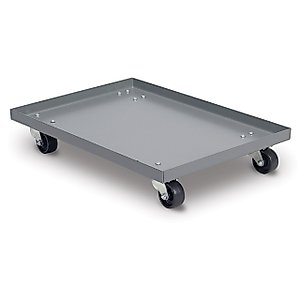 Akro-Mils RU843HR1420 Powder Coated Steel Panel 4-Wheel Dolly for 39085, 39120, 39170 or 66486 Attached Lid Containers, Grey