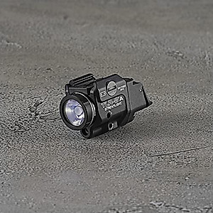 Streamlight 69414 TLR-8A Flex 500-Lumen Low Profile Pistol Light with Integrated Red Laser for Select Handguns, Includes Rear Switch Options, Mounting Kit, and Keys, Black
