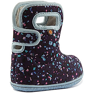 Bogs Baby Rain Boot, Little Textures Print-Purple, 5 US Unisex Infant