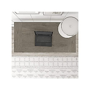 Bush Furniture Key West Writing Table for Home Office | Small Modern Farmhouse Desk, 48W, Pure White and Shiplap Gray