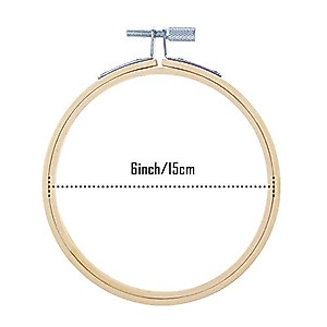 Caydo 12 Pieces 6 Inch Embroidery Hoops Set Bulk Bamboo Circle Cross Stitch Hoop Round Ring