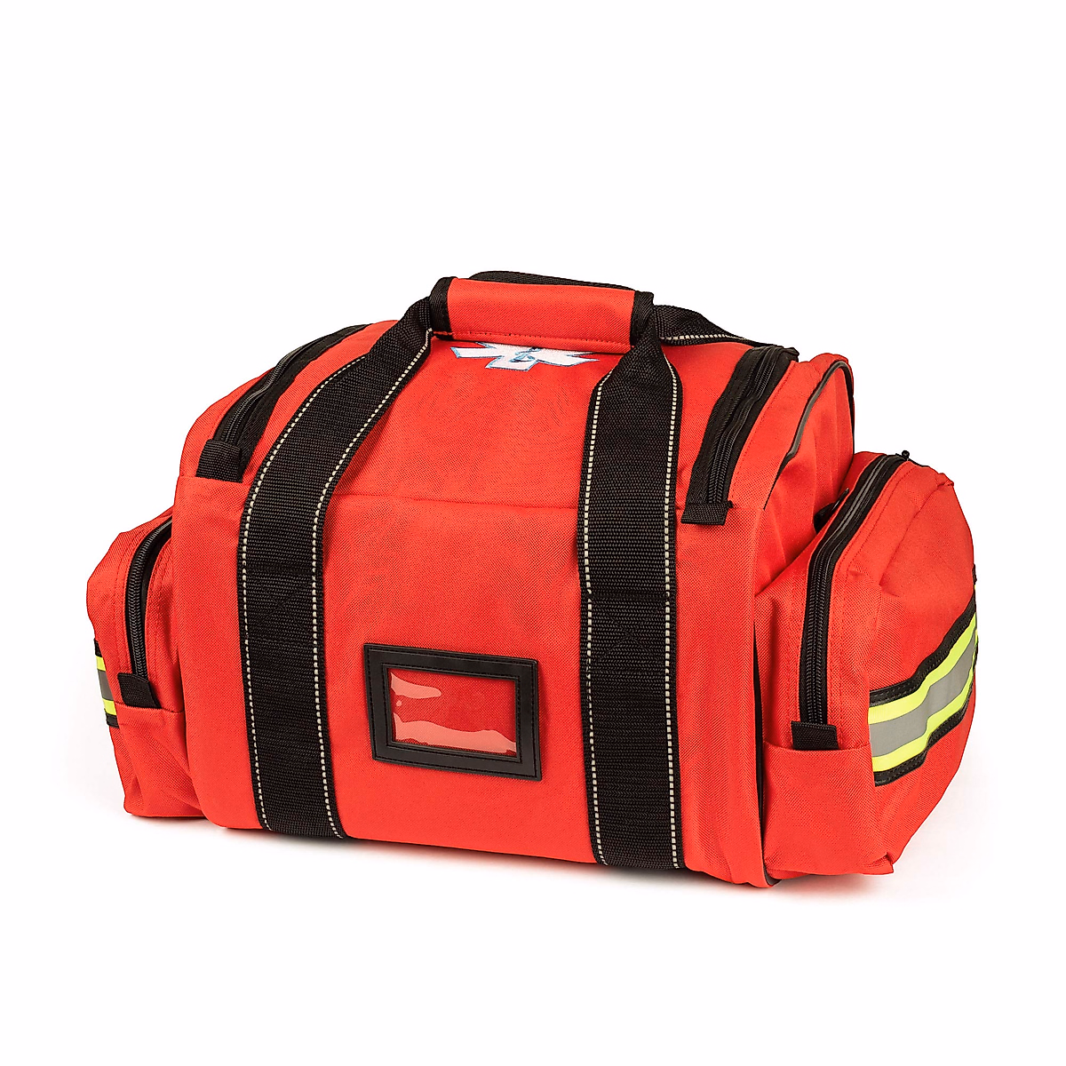 Scherber Fully-Stocked First Responder Bag | Professional EMT/EMS Trauma & Bleeding Medical Kit | HSA/FSA Approved | CAT Tourniquet, HyFin Chest Seal, Israeli Bandage & 250+ First Aid Supplies (Red)