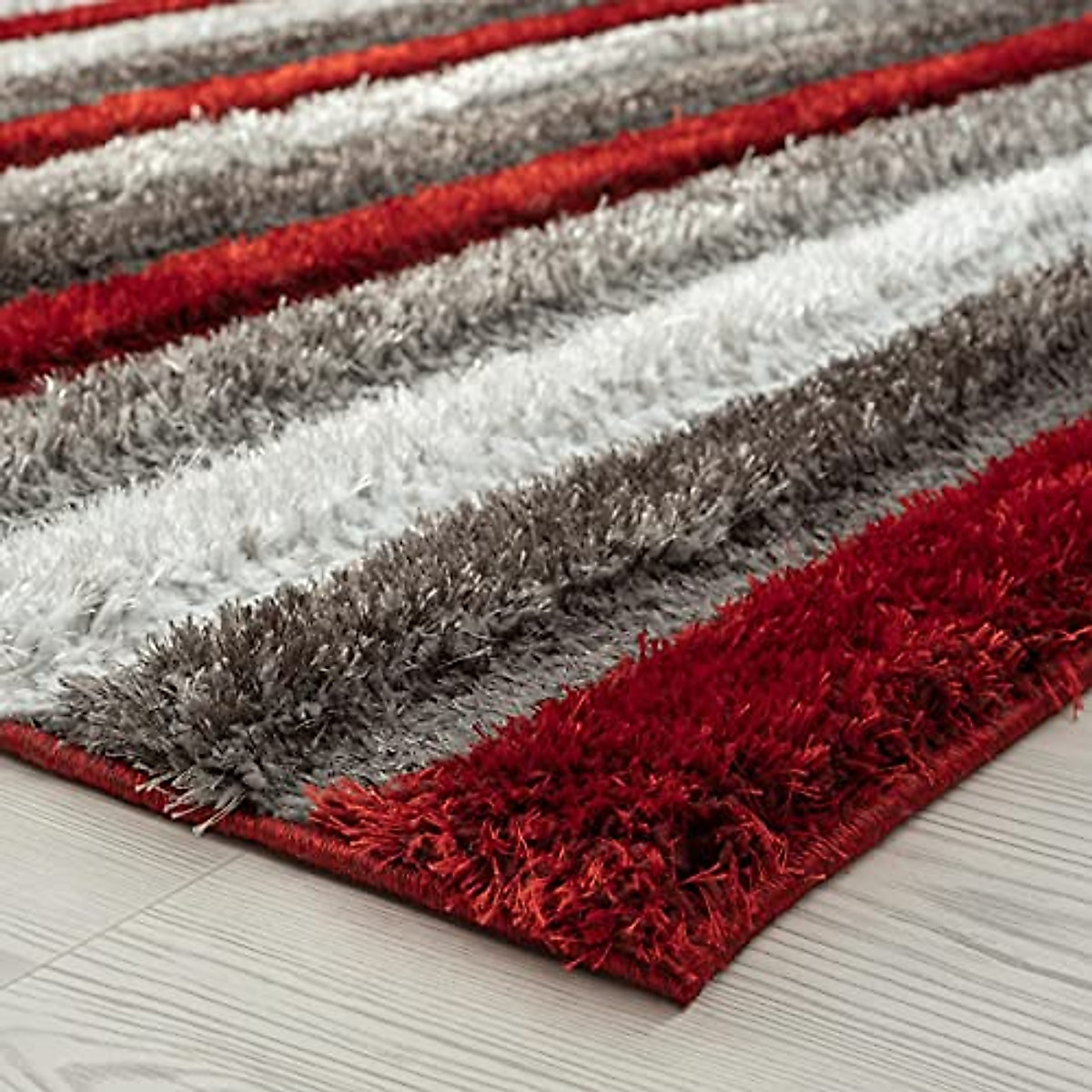 LUXE WEAVERS Lantanas Collection 7119 Red 8x10 Modern Geometric Area Rug