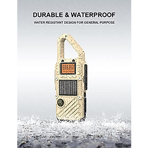 Emergency Radio, FM/NOAA Weather Radio with Walkie Talkies, Solar Powered Hand Crank Radio with LED Flashlight & SOS Alarm for Emergency, Portable Power Bank with USB Charged for Smart Phone Charger