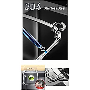 EPIPHANY Food Catcher for Kitchen Sink,Stainless Steel Sink Filter with 100 Kitchen Sink Strainer Disposable for Collecting Kitchen Food Waste