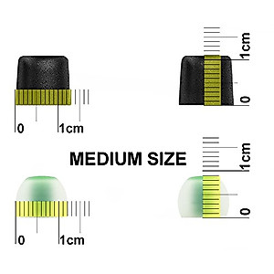 12pcs (NSY-BMF-sB) S/M/L Premium Memory Foam and Silicone Replacement Eartips Earbuds Adapters Compatible with Fitbit Flyer Wireless Earphones/Headphones