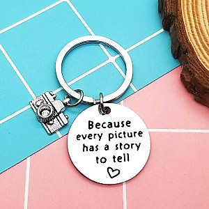 Photography Gifts for Women Men Camera Keychain Photography Lover Daughter Sister Friend Christmas Birthday Retirement Inspirational Gift for Photographer Photo Camera Lover Keyring