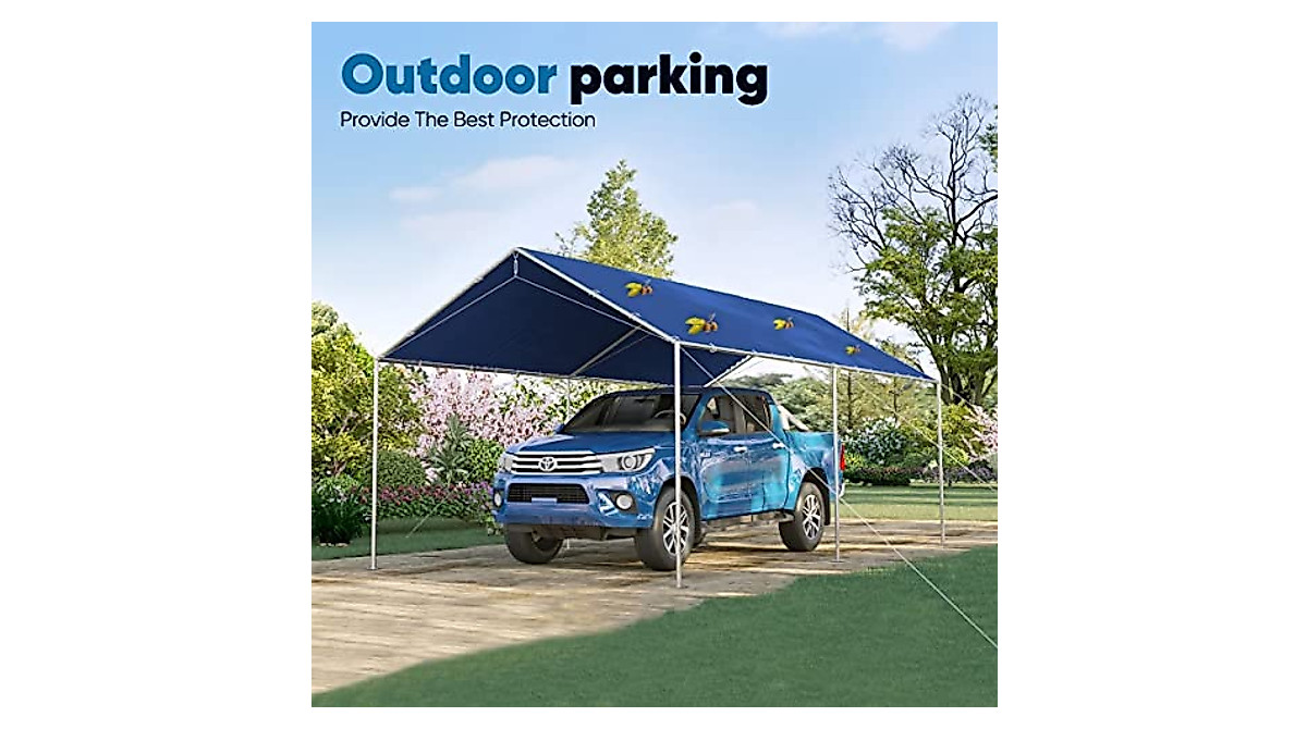 Quictent 10X20ft Upgraded Heavy Duty Carport Car Canopy Party Tent with ...