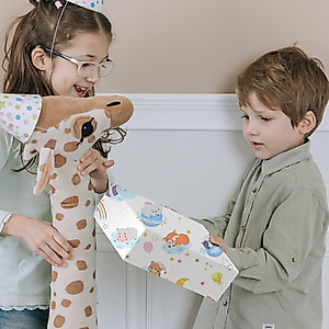 Animals Sleeping Wrapping Paper for Baby Infant Boys Girls, Good Night Rabbit Panda Fox Bear Koala Rainbow Moon Gift Wrap Paper Sheet for Baby Shower Birthday Kindergarten Newborn Children Kids