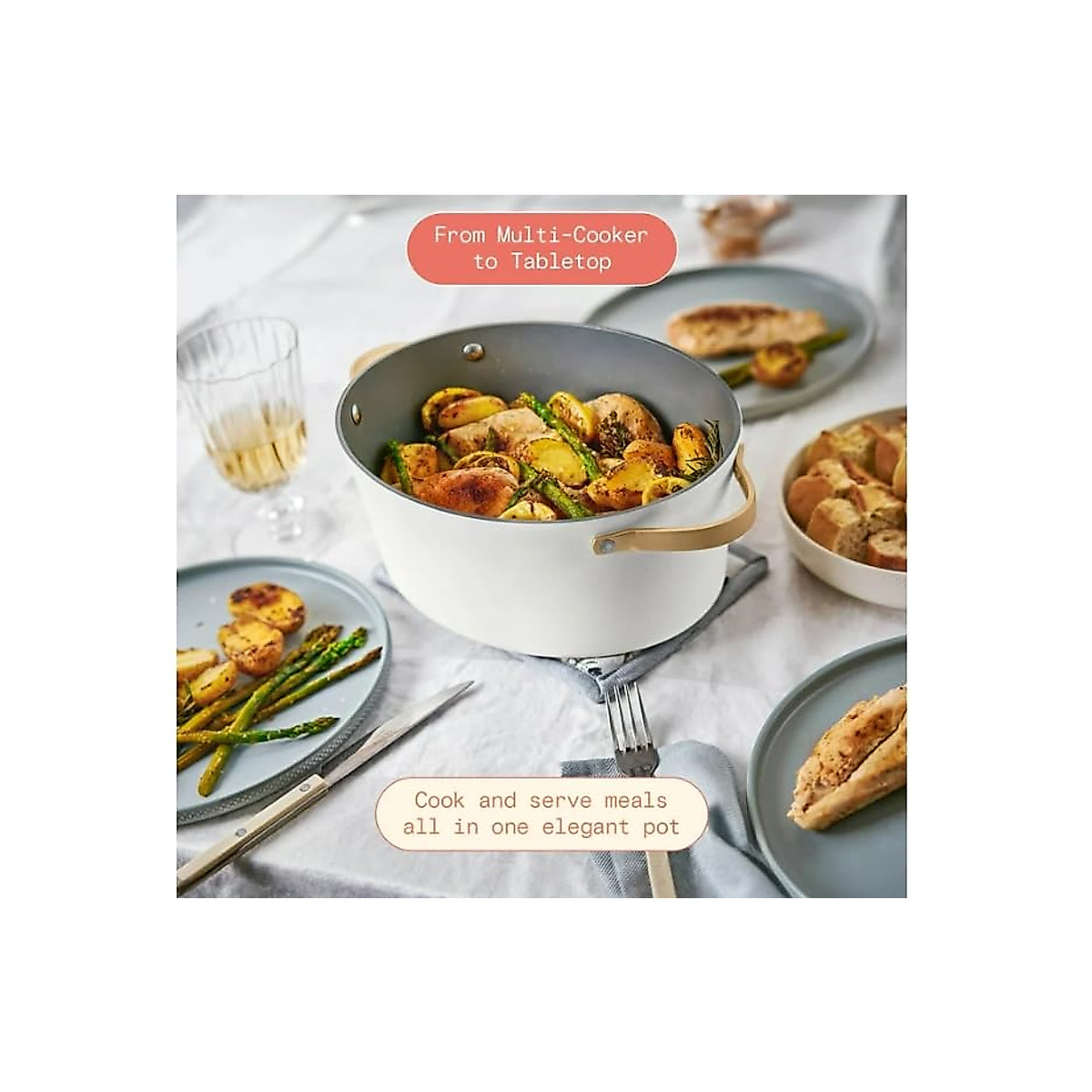 Beautiful 10-in-1 6qt Electric Multi-Cooker by Drew Barrymore 7 Preset Functions, Touch-Activated Digital Display Perfect For Healthy Cooking