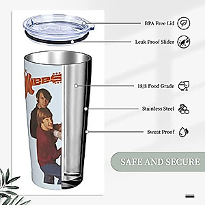 JTRU The Monkees Stainless steel insulation cup with straw cup lid double-layer vacuum insulation coffee cup can be placed in the car for office home