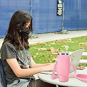 Stanley Cup Accessories Set Including 1Pcs Stanley Carrier Bag, 10 Pcs Straw Cover Cap,Silicone Spill Proof Stopper, 2 Pcs Silicone Boot for 30/40oz Adventure Quencher & Flowstate Tumbler with Handle