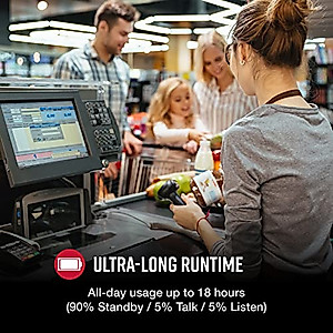 Cobra PX650 BCH6 - Professional/Business Walkie Talkies for Adults - Rechargeable, 300,000 sq. ft/25 Floor Range Two-Way Radio Set (6-Pack), Black