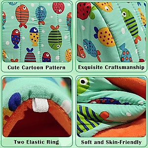 Small Guinea Pig Bed with 2 Hook, 7.48*7.09'' Young Guinea Pig Hideout Hamster Bed Rabbit House, Washable Warm Sleeping House for Small Pet, Ferret, Chinchilla, Bunnies| Winter & All Seasons