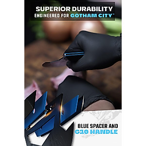 Dalstrong Ulu Knife - 7 inch - BATMAN™ Shadow Black Edition - High Carbon 7Cr17MoV Steel - Black Titanium Kitchen Chef Knife - Rocking, Mincing, Slicing Meat & Herb Knife - G10 Handle - Sheath Cover