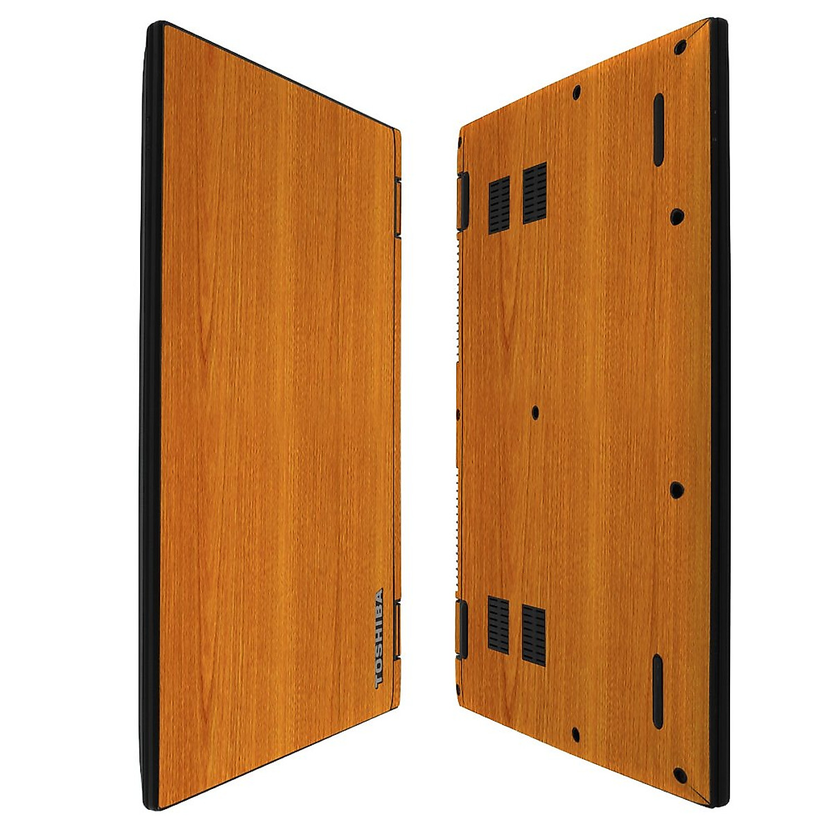 Skinomi Light Wood Full Body Skin Compatible with Toshiba Satellite Radius (2015, 14 inch)(Full Coverage) TechSkin with Anti-Bubble Clear Film Screen Protector