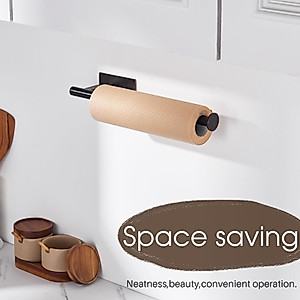 KOKOSIRI Paper Towel Holder Self-Adhesive Bar Under Cabinet for Kitchen Towel Oil Rubbed Bronze Stainless Steel Wall Mounted Rack, B3012ORB