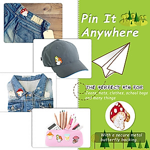 9 Pieces Mushroom Pin Brooches Mushroom Brooches Cute Cartoon Mushroom Gift Alloy Brooch Guitar Cat Frog Hedgehog Cartoon Plant Pin Welcome Back to School Gift for Backpack Clothes Hat