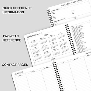 2023 Planner - Jan 2023 - Dec 2023, 8" x 10" (with Twin-Wire Binding), Planner 2023 with Weekly & Monthly Spreads, Strong Twin-Wire Binding, Round Corner, Improving Your Time Management Skill