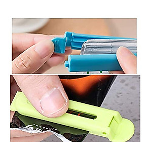 HLLMX 12 PCS Plastic Sealing Clip, Fresh-Keeping Clip, Packing Bag Clip, Sealing Clip, Food Bag Clip, Storage Clip, Suitable for Kitchen Travel, Etc 2.75/4.33/6.3inch